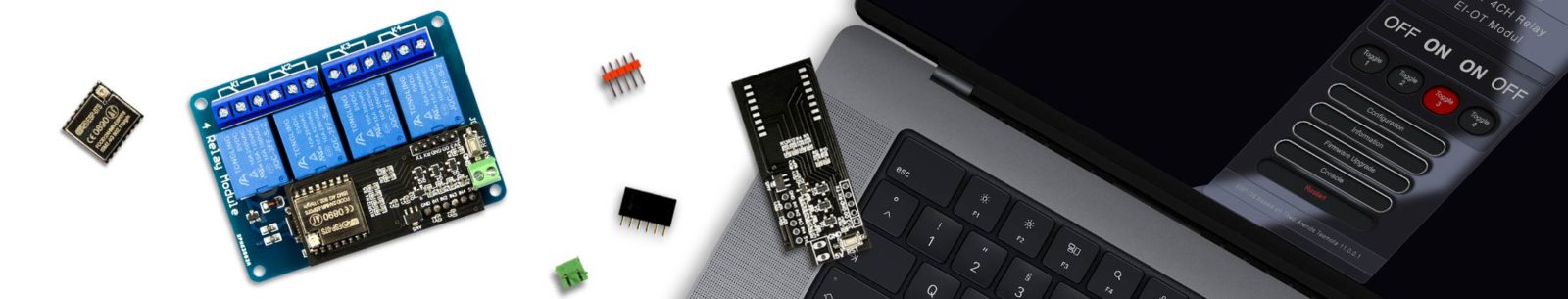 EI-OT ESP-07S 4 Kanal Standard Relais Modul Zusammenbau – ei-ot.de